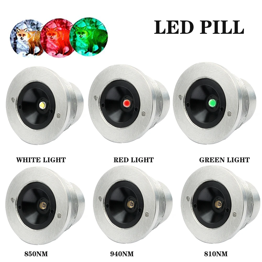 UniqueFire 드롭 인 화이트, 레드, 그린, IR850, 940nm 라이트 LED 알약 3 가지 모드 모듈 교체, UF ...