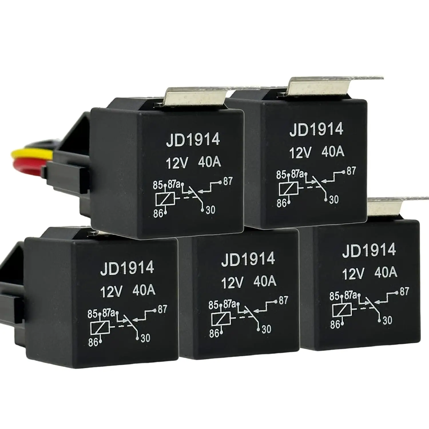 Waterproof-Automotive-Relay-12V-24V-40A-4-5-Pin-Relay-SPDT-with-Sockets ...