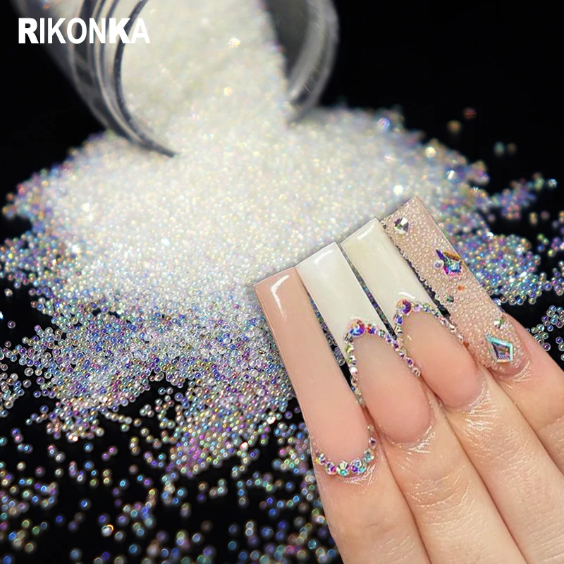 Hot Sale 3d Micro Caviar Crystal Beads Luxury Charms Nail Rhinestones ...