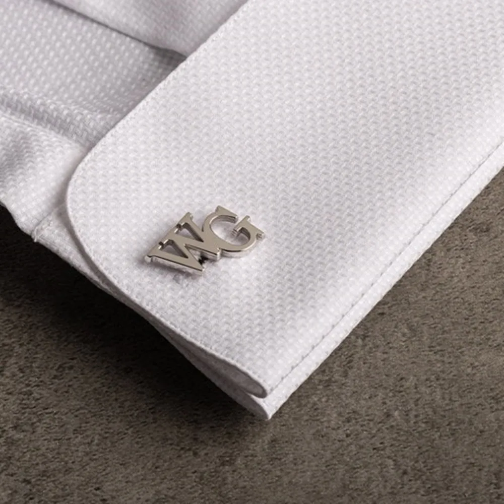 Customized Alphabet Letter Cufflink For Mens Stainless Steel ...