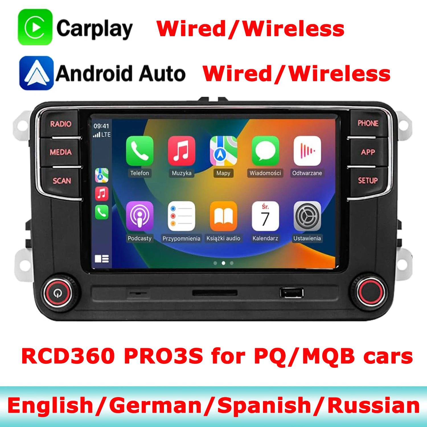 SCUMAXCON-Car-Stereo-RCD360-PRO3-PROIII-Wireless-Carplay-Androidauto ...