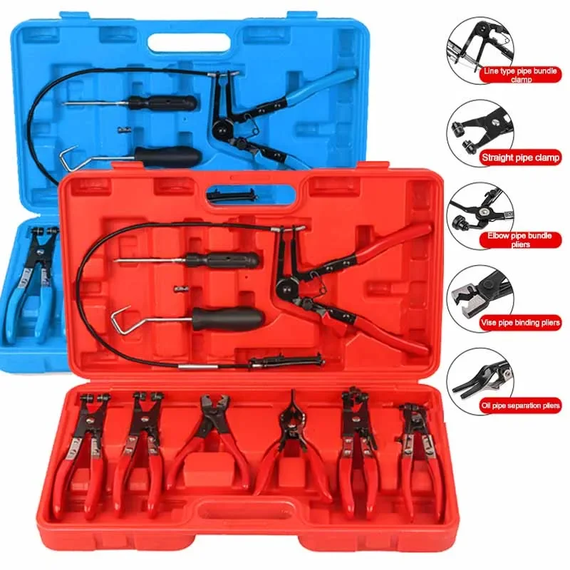 Car-Clamp-Pliers-Set-Straight-Throat-Type-Car-Water-Pipe-Clamp-Pliers ...