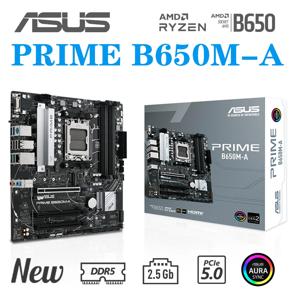 ASUS placa base DDR5 AM5 para Ryzen 7600X 7700X 7900X, procesador de ...