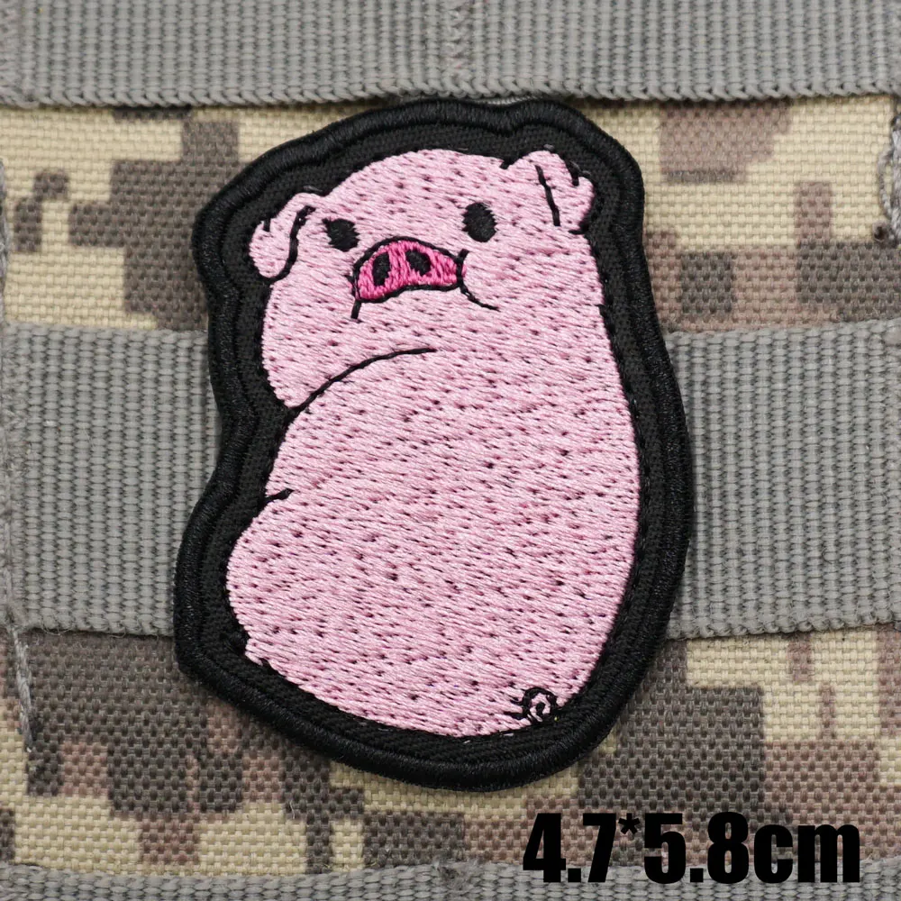 CARTOON-PIG-FUNNY-Military-Tactical-Embroidered-Patches-Armband ...