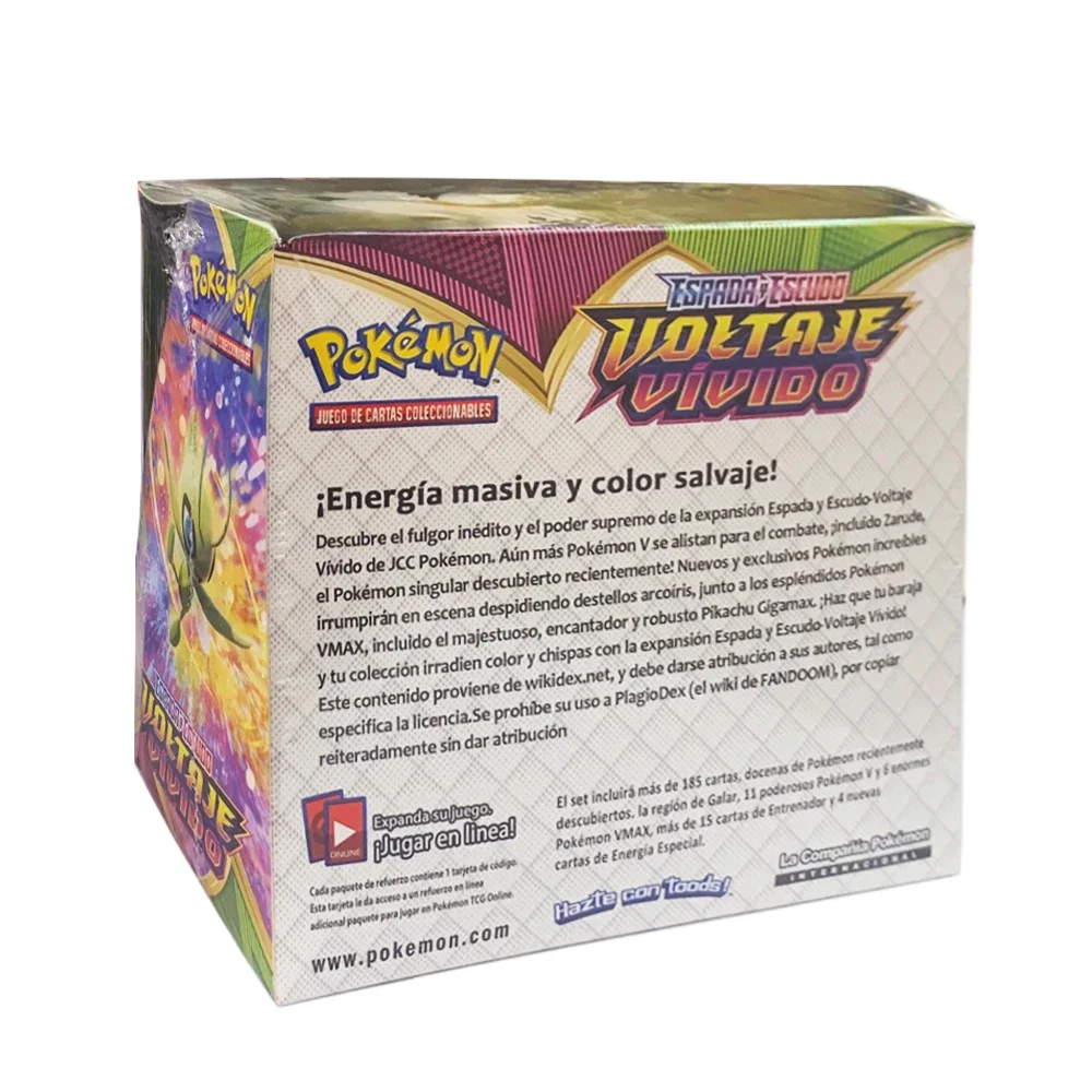 Spanish Version Pokémon TCG: Voltaje Vivio Mentes Unidas Booster Box ...