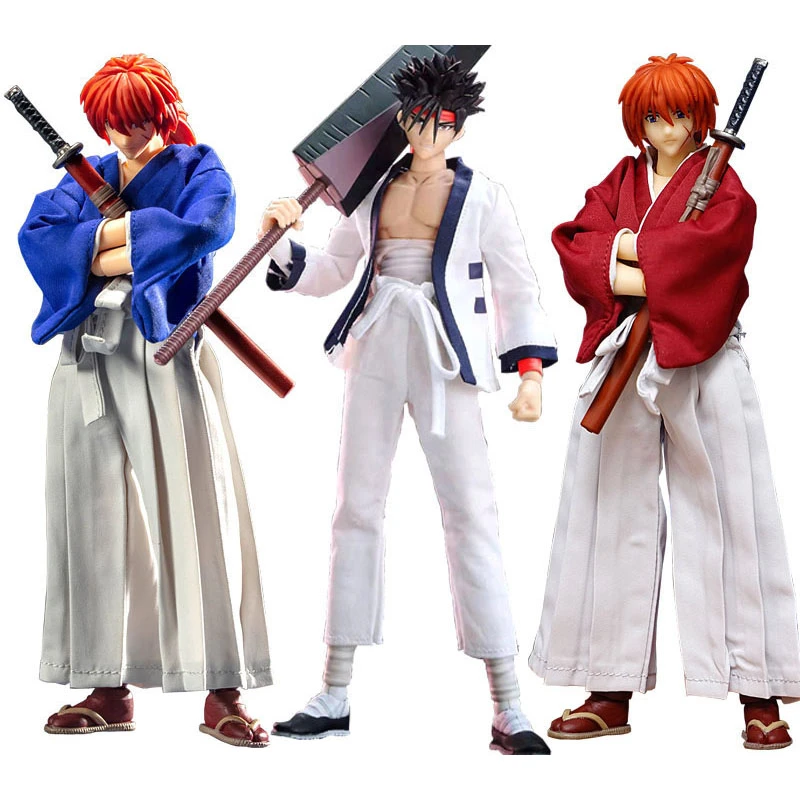 17cm Japanese Classic Anime Red Swordsman Himura Kenshin Sagara ...