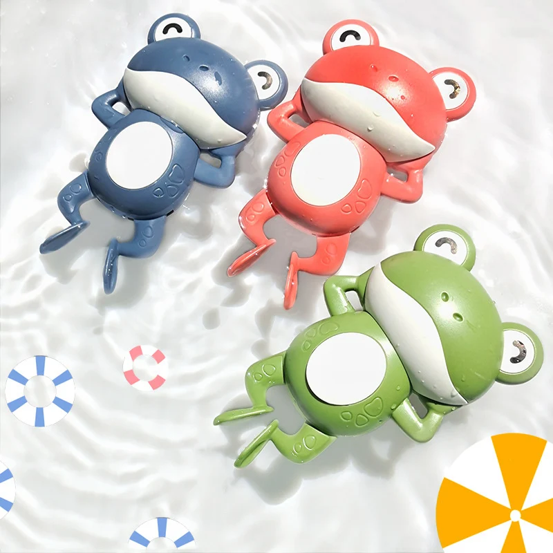 Cartoon Frog Bath Toy For Baby Swimming Pool Bathroom Shower Game ...
