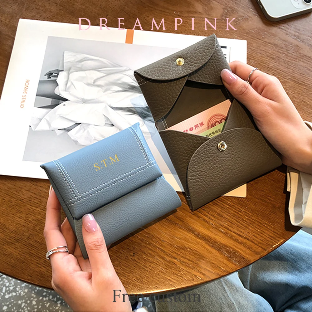 Luxury Design Cowhide Square Coin Purse Fashion Custom Letter Japan ...
