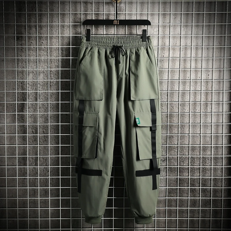 Novo Hip Hop Joggers Calças De Carga Calças Masculinas Multi Bolso