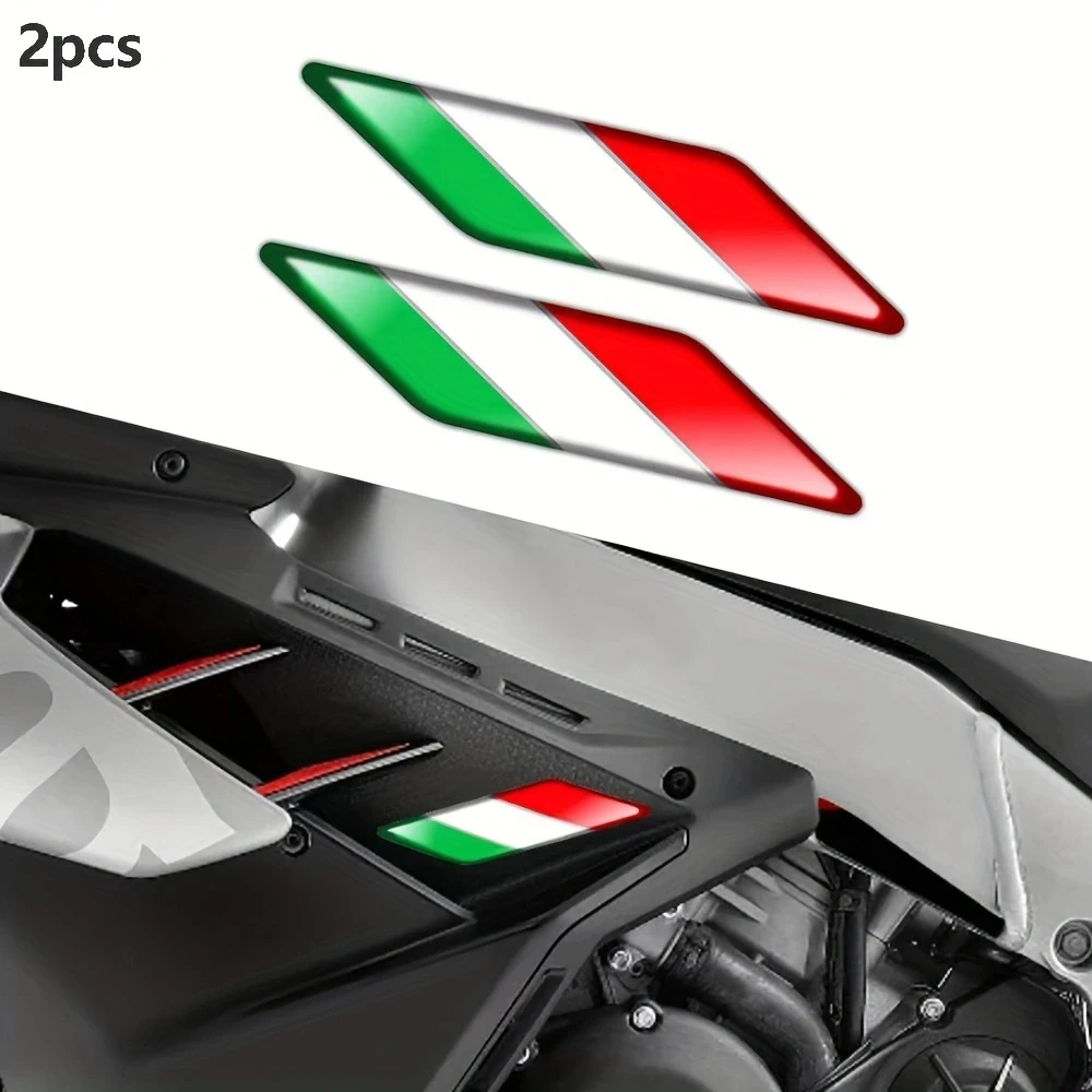 2PCS-Italy-Flag-Sticker-3D-Emblem-Badge-Resin-Decoration-Car ...