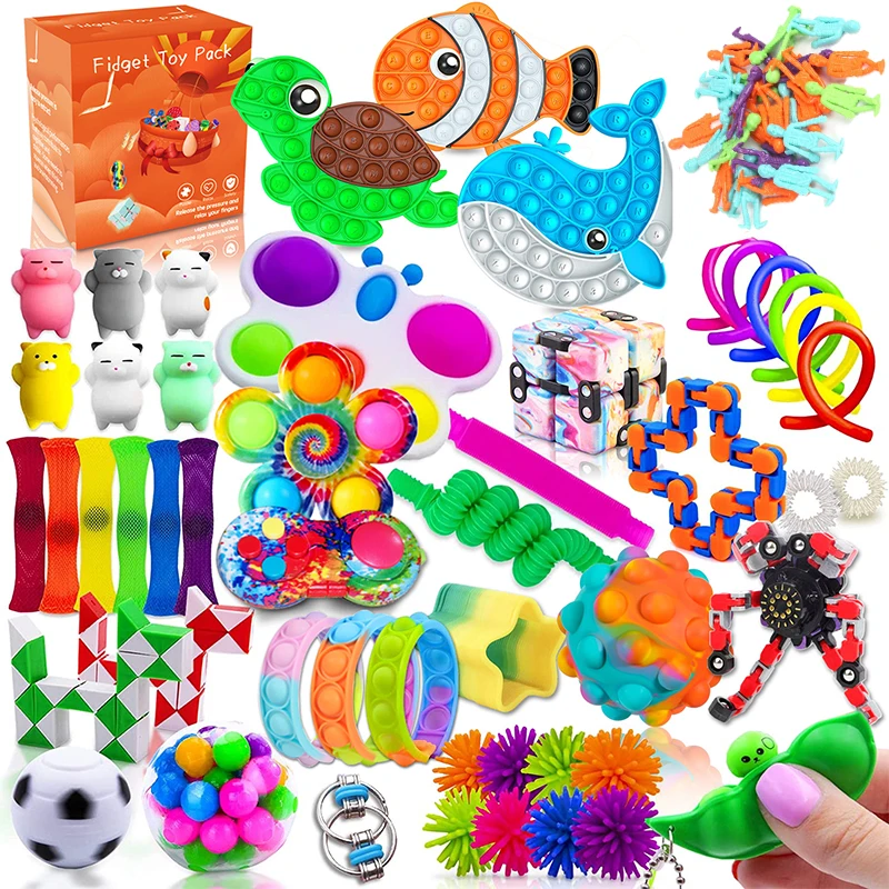 10-100pcs/set Random Fidget Toys Mys-tery Gifts Pack Surprise Bag ...