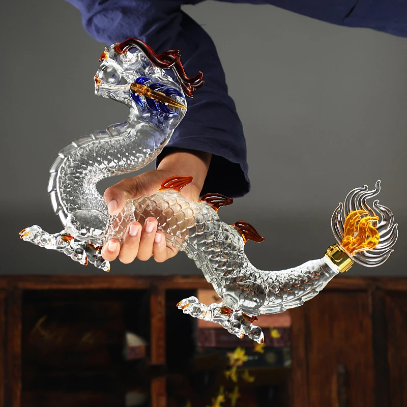 Lead-free-dragon-shaped-whiskey-decanter-barware-drinking-Chinese ...