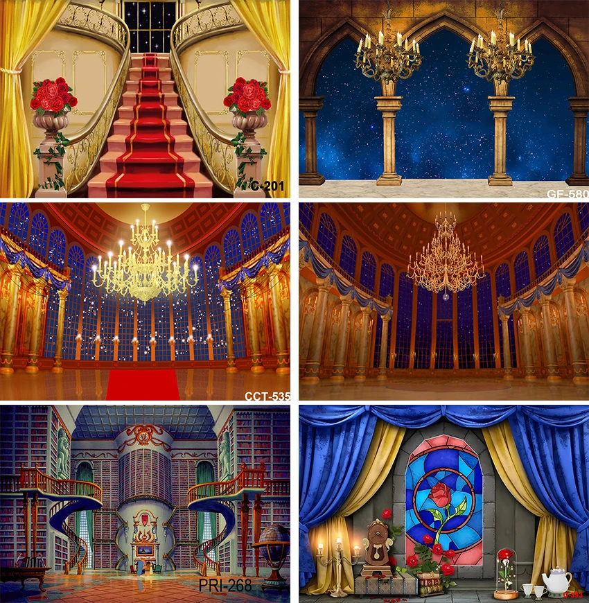 Beauty-Beast-Backdrops-for-Photography-Red-Carpet-Stairs-Party ...