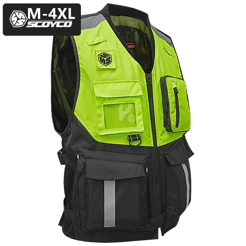 SCOYCO Motorcycle Reflective Vest Men Motocross Racing Vest Breathable ...