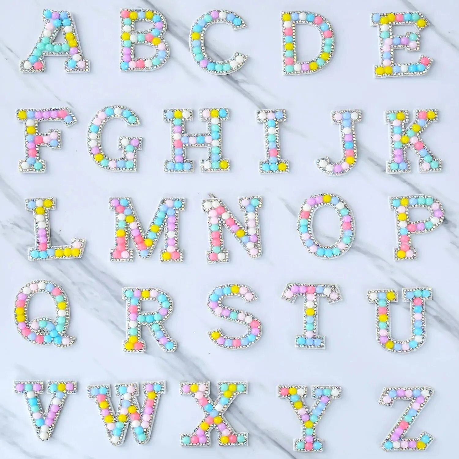 Pearl-Sparkle-Diamond-Lettering-Patch-26-Pearl-Ironing-Lettering-for ...