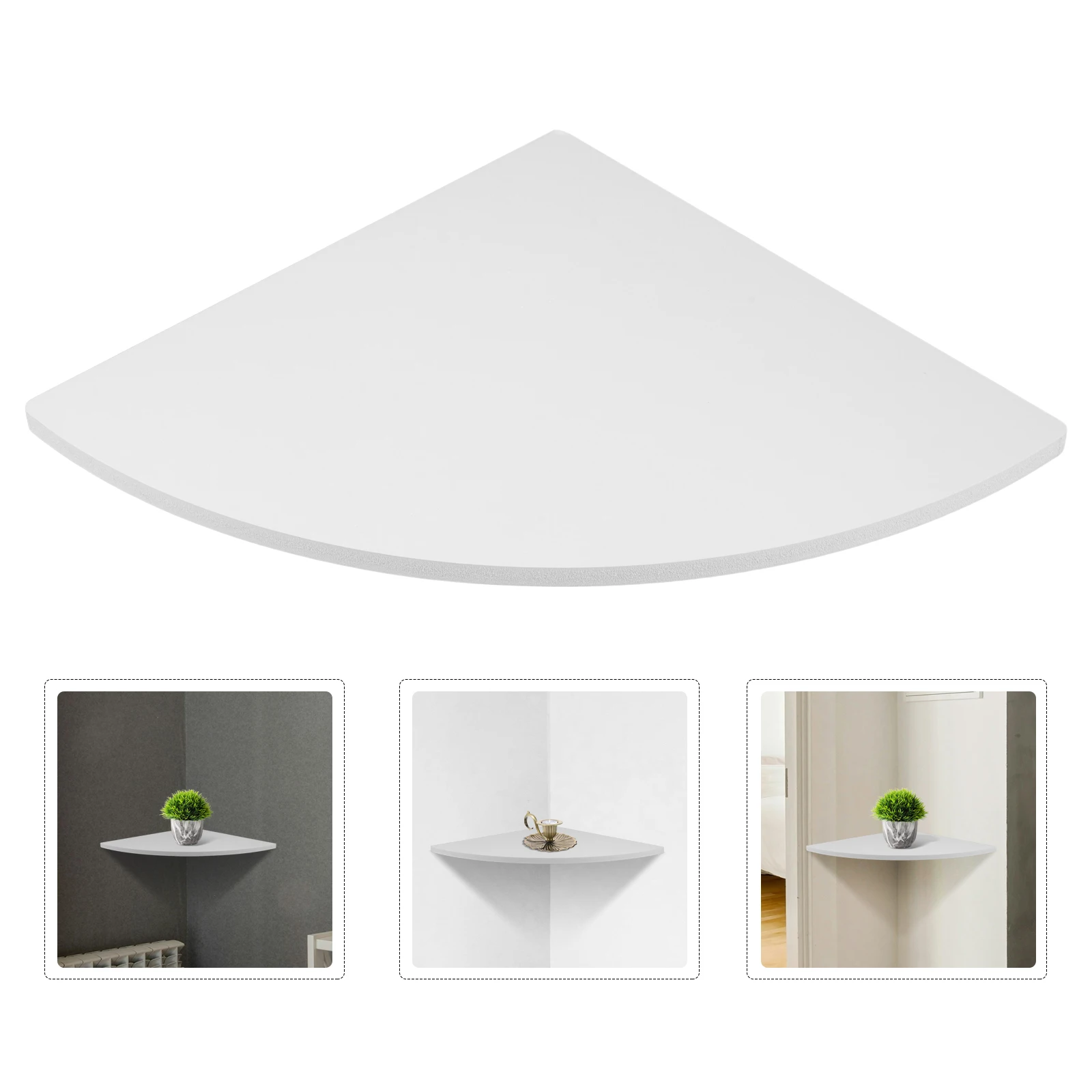 Storage Rack Partition Triangle Fan Shaped Wall Corner Holder Hanging ...