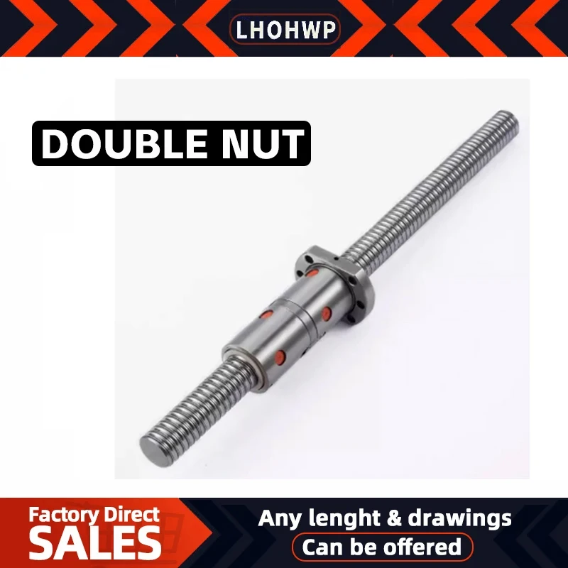 Double-Nut-High-Strength-Ballscrew-Nut-16mm-20mm-25mm-32mm-40mm-50mm ...