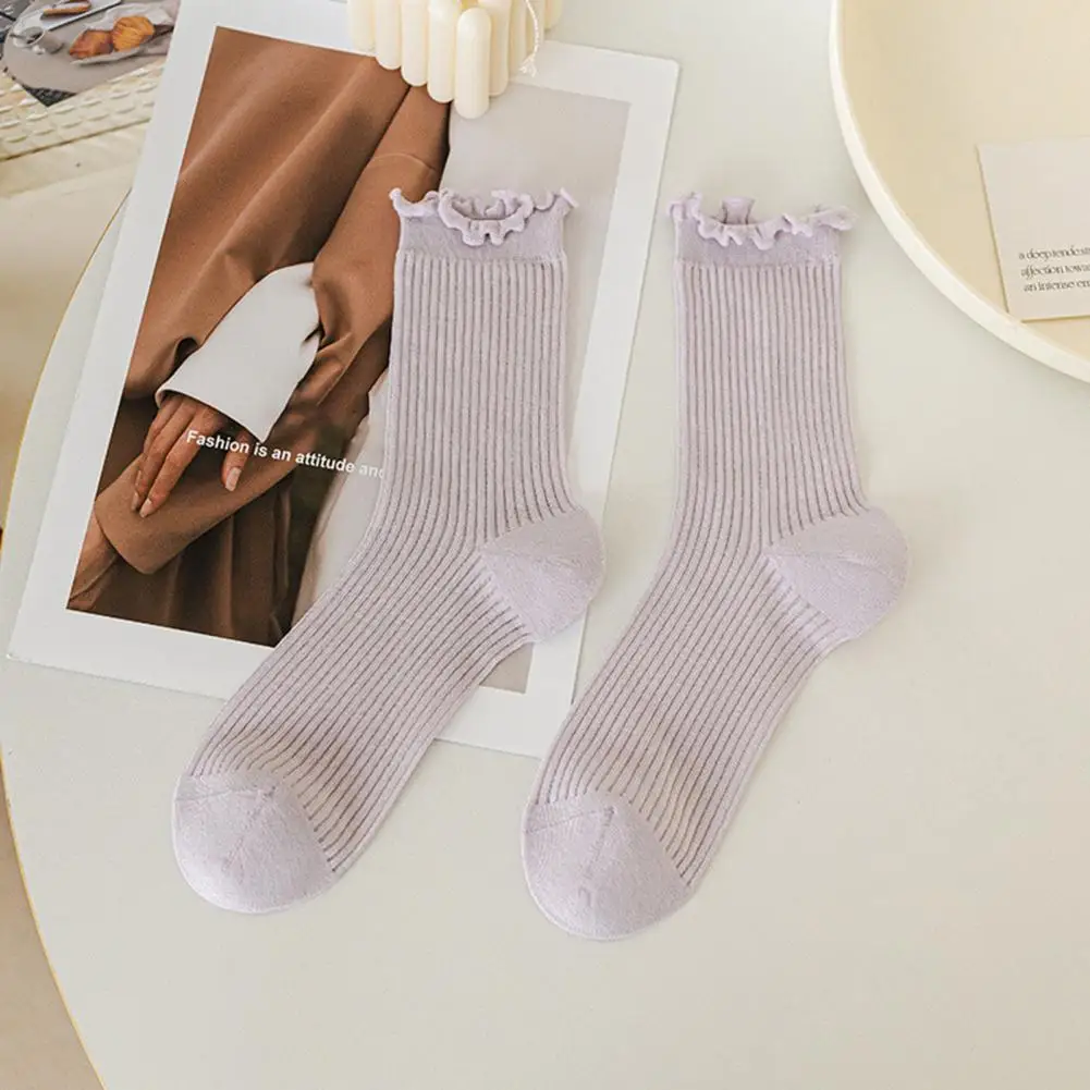 Shirring-Edge-Socks-Women-s-Hollow-Mesh-Yoga-Socks-with-Shirring-Edge ...