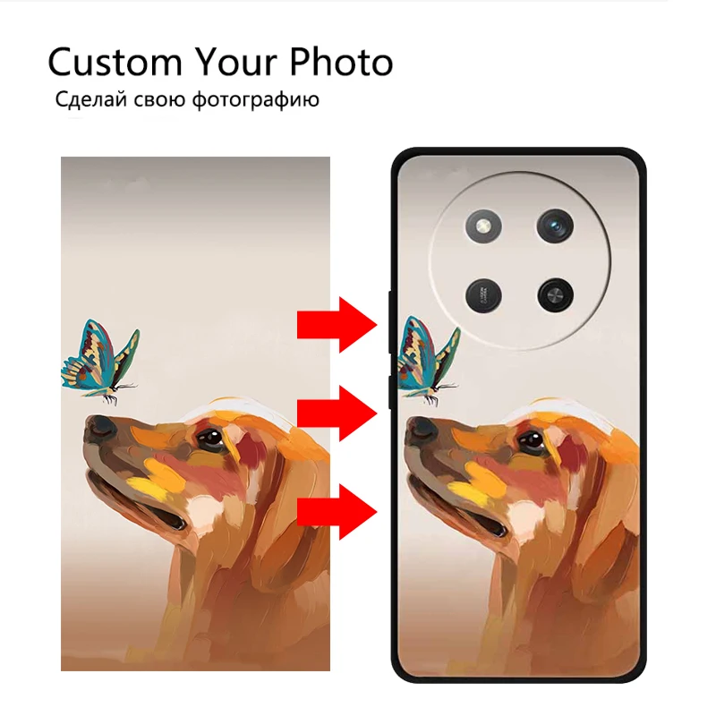 Custom Photo Name Phone Cases For Honor Magic7 Lite DIY Cover For Honor ...