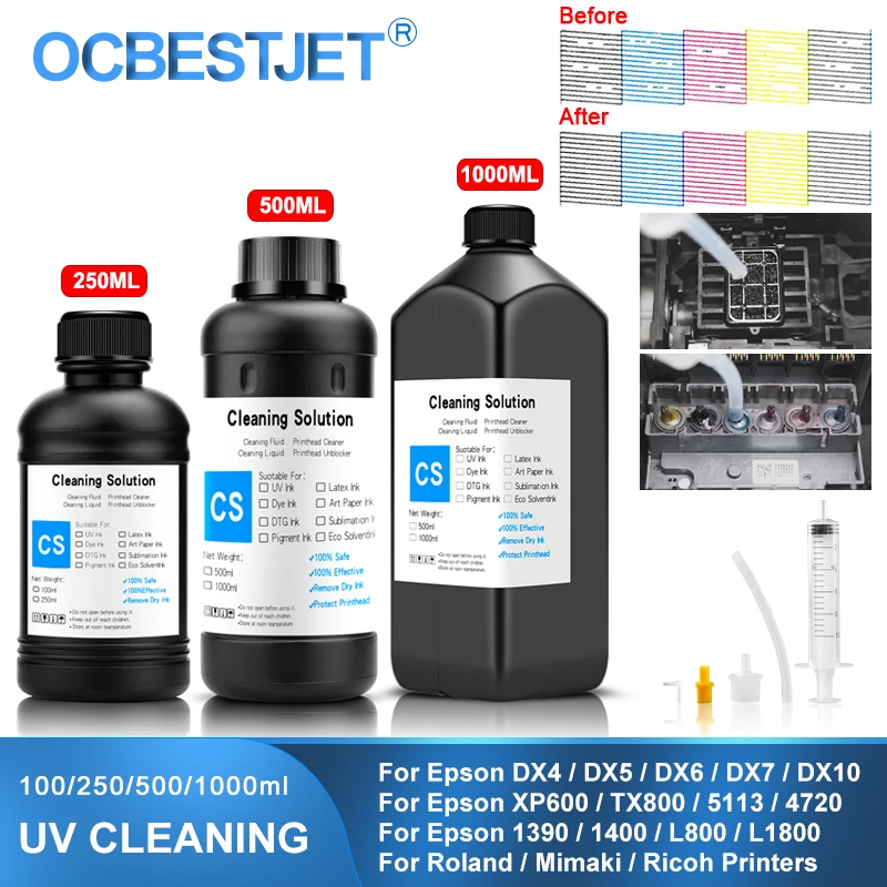 UV Cleaning Liquid For Epson Roland Mimaki Ricoh Konica UV Modified ...