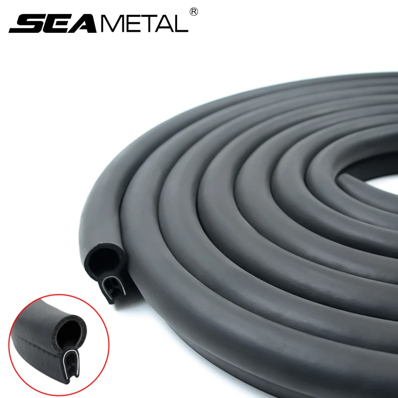SEAMETAL Car Door Edge Guard Protector Strips U Type Double layers Sealing Strip Waterproof ...