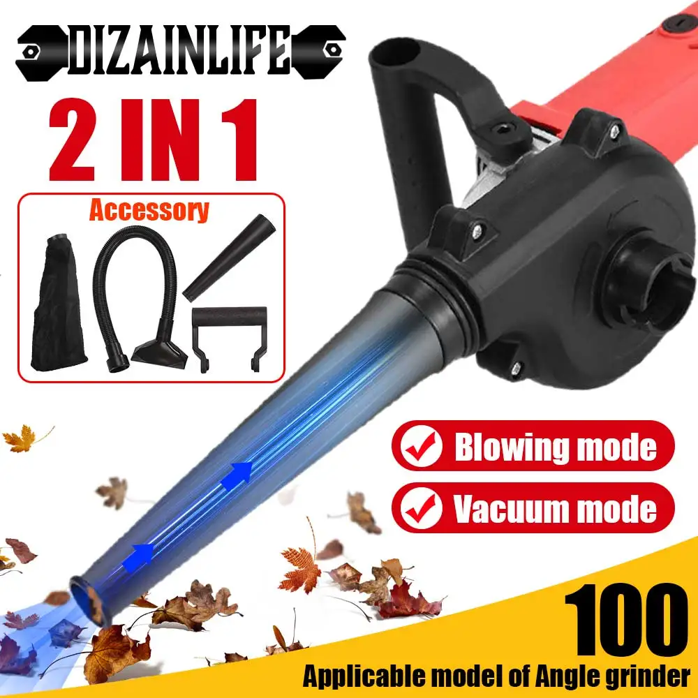 2 In 1 Electric Air Blower Angle Grinder Changed To Blower Vacuum ...