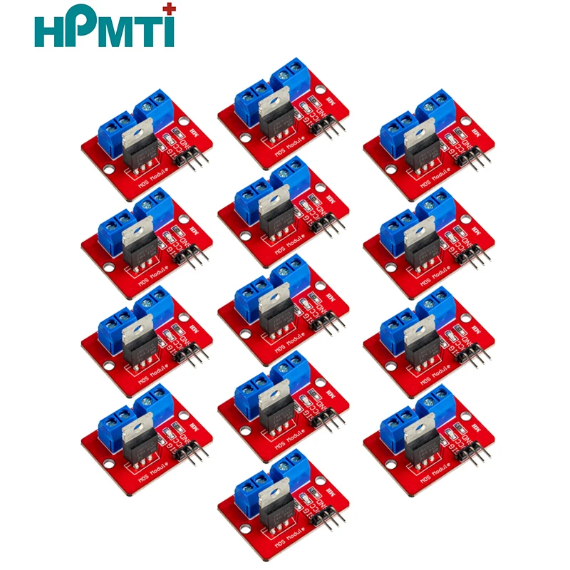 50 pces 0 24v superior mosfet botão irf520 mos módulo driver para ...