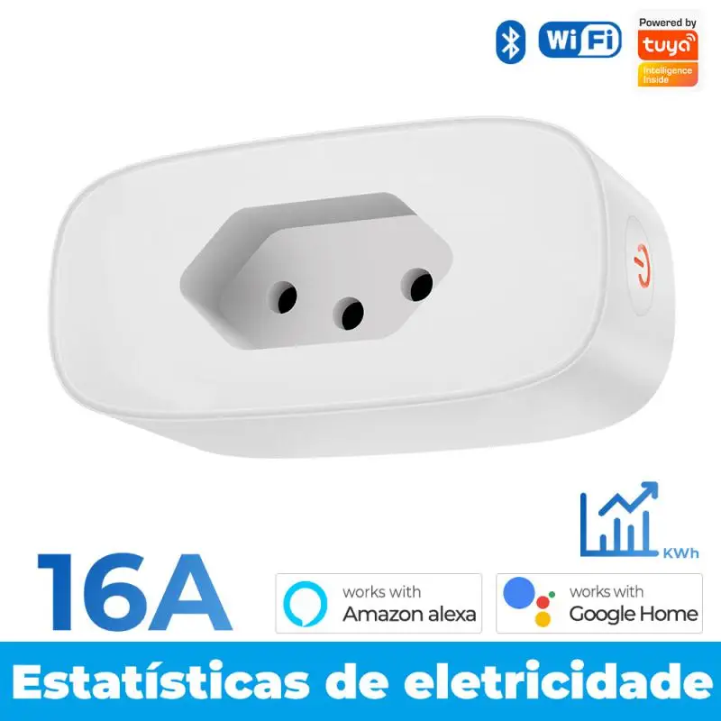 Alexa eco tuya wifi tomada 16a tomada inteligente funciona para o ...