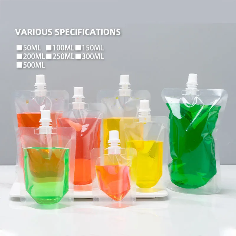 100pcs-30ml-500ml-Stand-Up-Spout-Beverage-Bags-Plastic-Drink-Bag ...