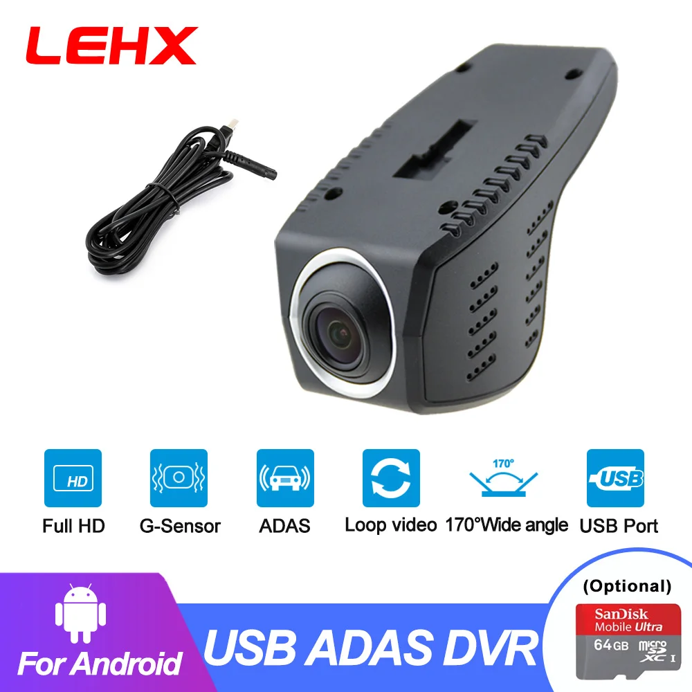 LEHX ADAS USB Dash Cam Car DVR Recorders Camera Full HD Hidden Type ...