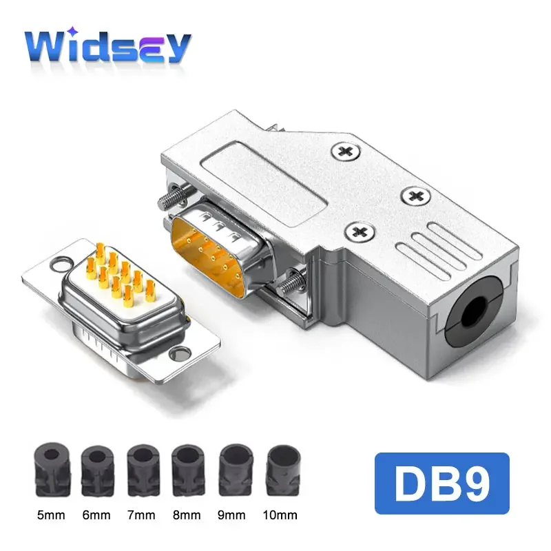 DB9-Mini-Metal-Shell-Terminal-90-Degrees-RS232-Serial-Port-Connector ...