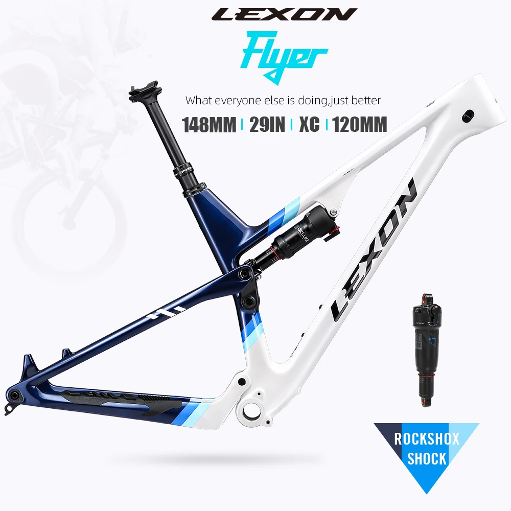 2023 Lexon Flyer Voll federung Carbon MTB Rahmen 29er 15.5/17.5/19/21 ...