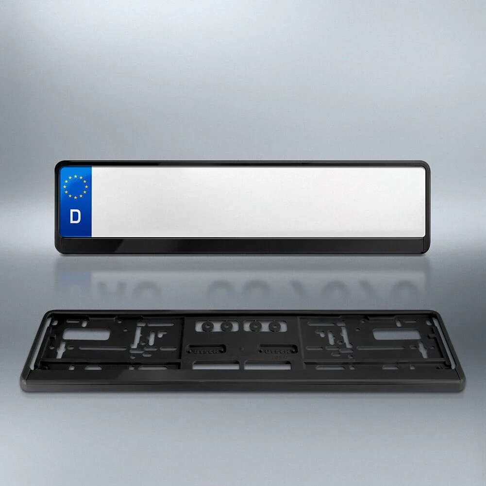 European-American-Car-License-Plate-Frame-Holder-52x13cm-2Pcs-Plastic ...