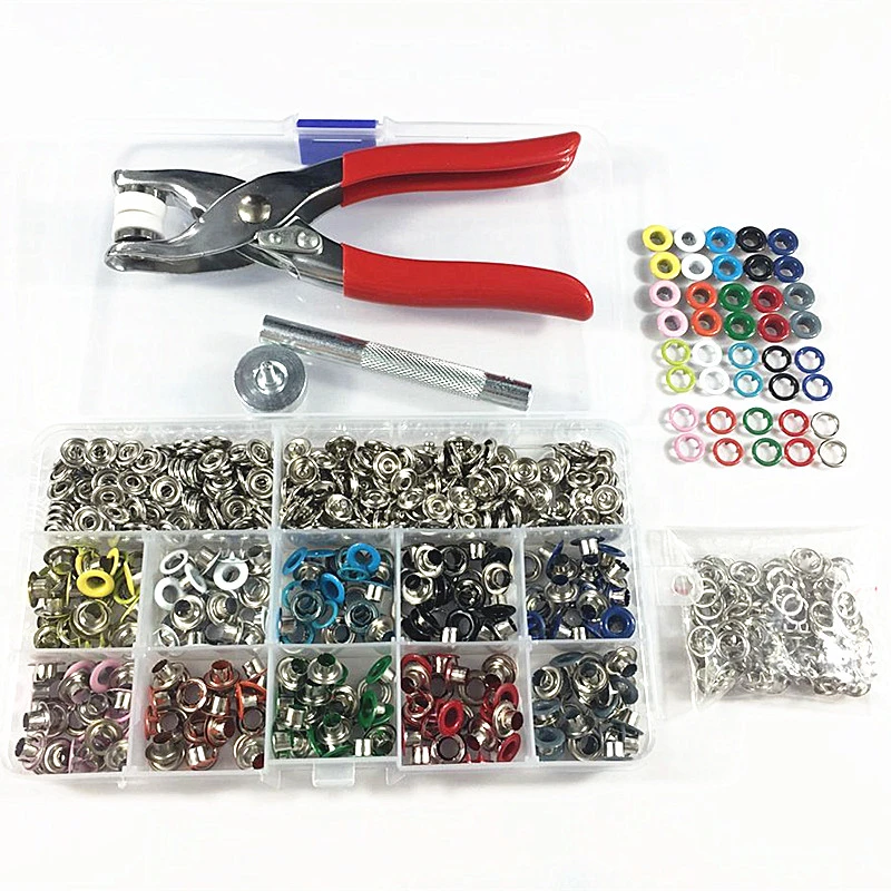 1pc Plier+1set Eyelets Tool+100sets 10 Colors 9.5mm Prong Snap Buttons ...