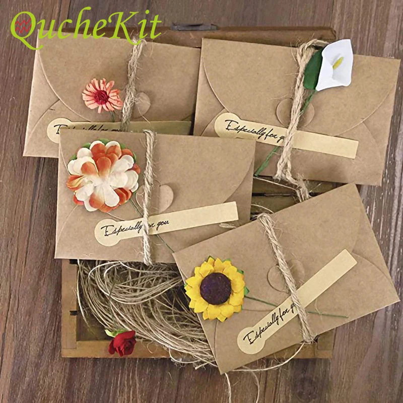 100Pcs-Kraft-Paper-Postcards-Envelopes-Wedding-Invitation-Cards ...
