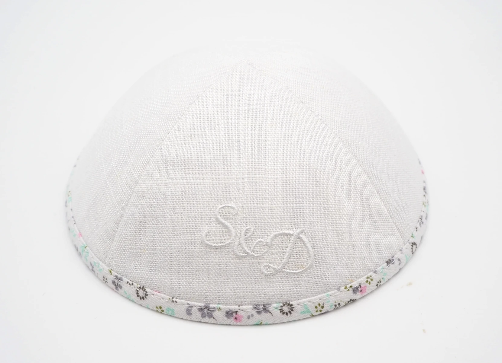 WEDDING KIPPOTS, LINEN KIPOT, GREEN EMBROIDERY KIPPAH|kipot| - AliExpress
