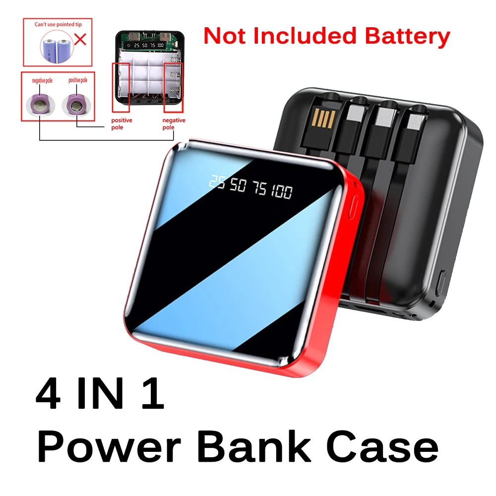 DIY 18650 Power Bank Case 4 in 1 Battery Charge Storage Box Shell Micro ...