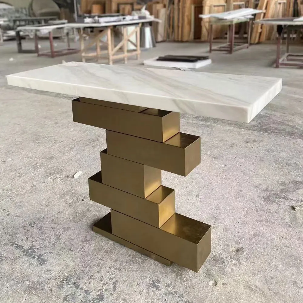 Modern-luxury-fashion-Stone-console-table-hallway-table-elegant-design ...