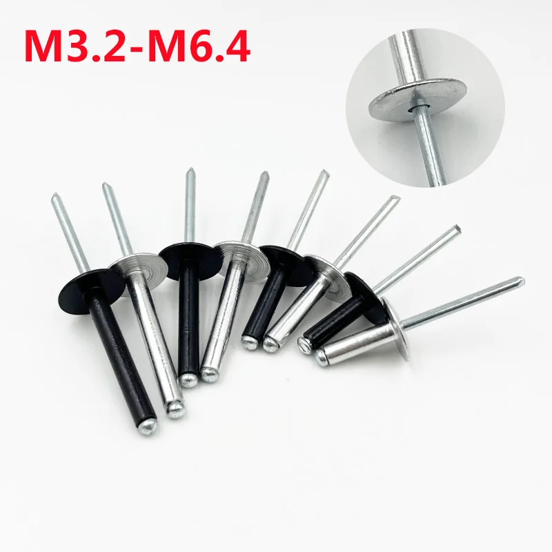 Aluminum-Large-Flange-Pop-Open-Hollow-Blind-Rivet-Large-Pull-Cap-Open ...