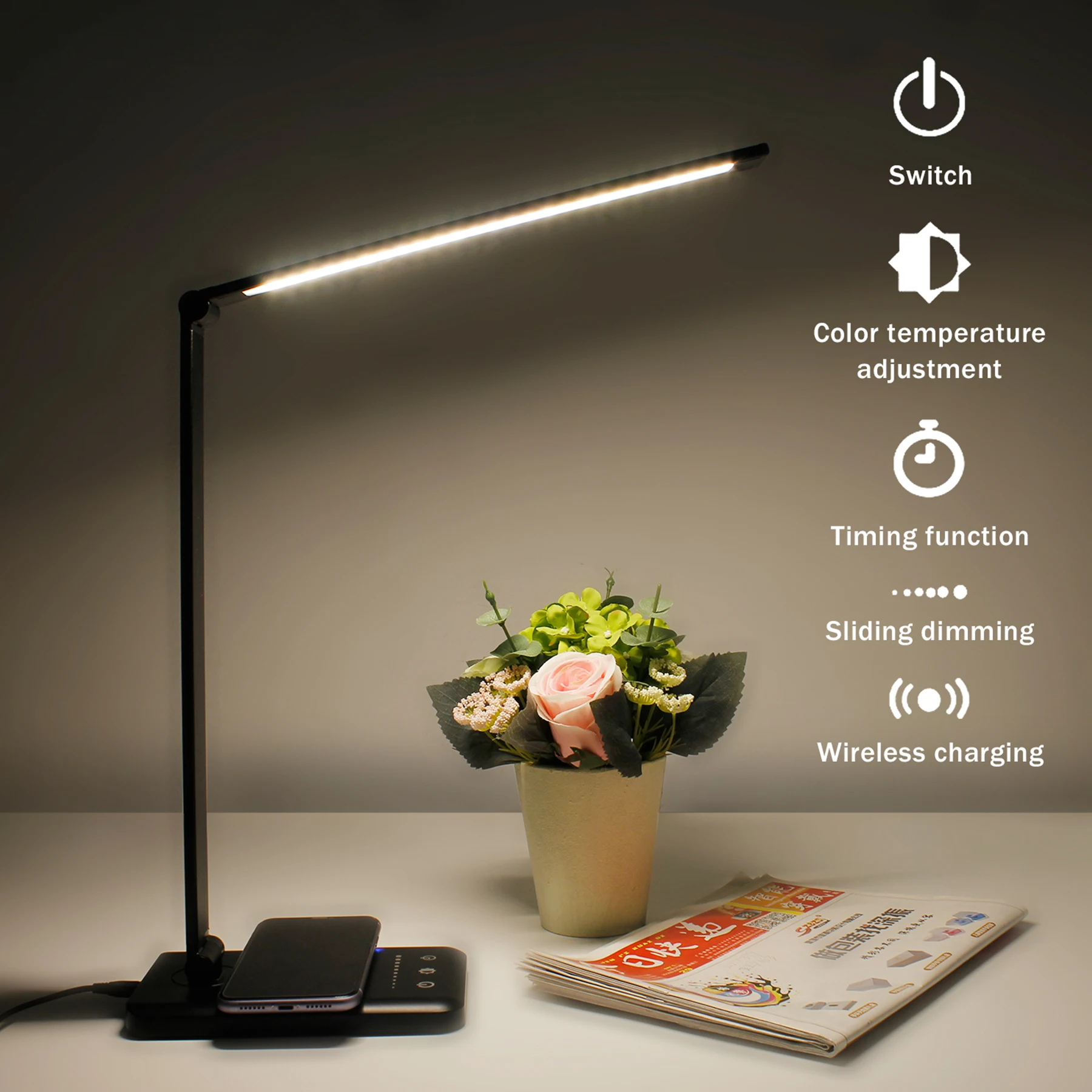 Desk Lamp Wireless Charger Usb Port | Atmospheres Desk Lamp Wireless ...