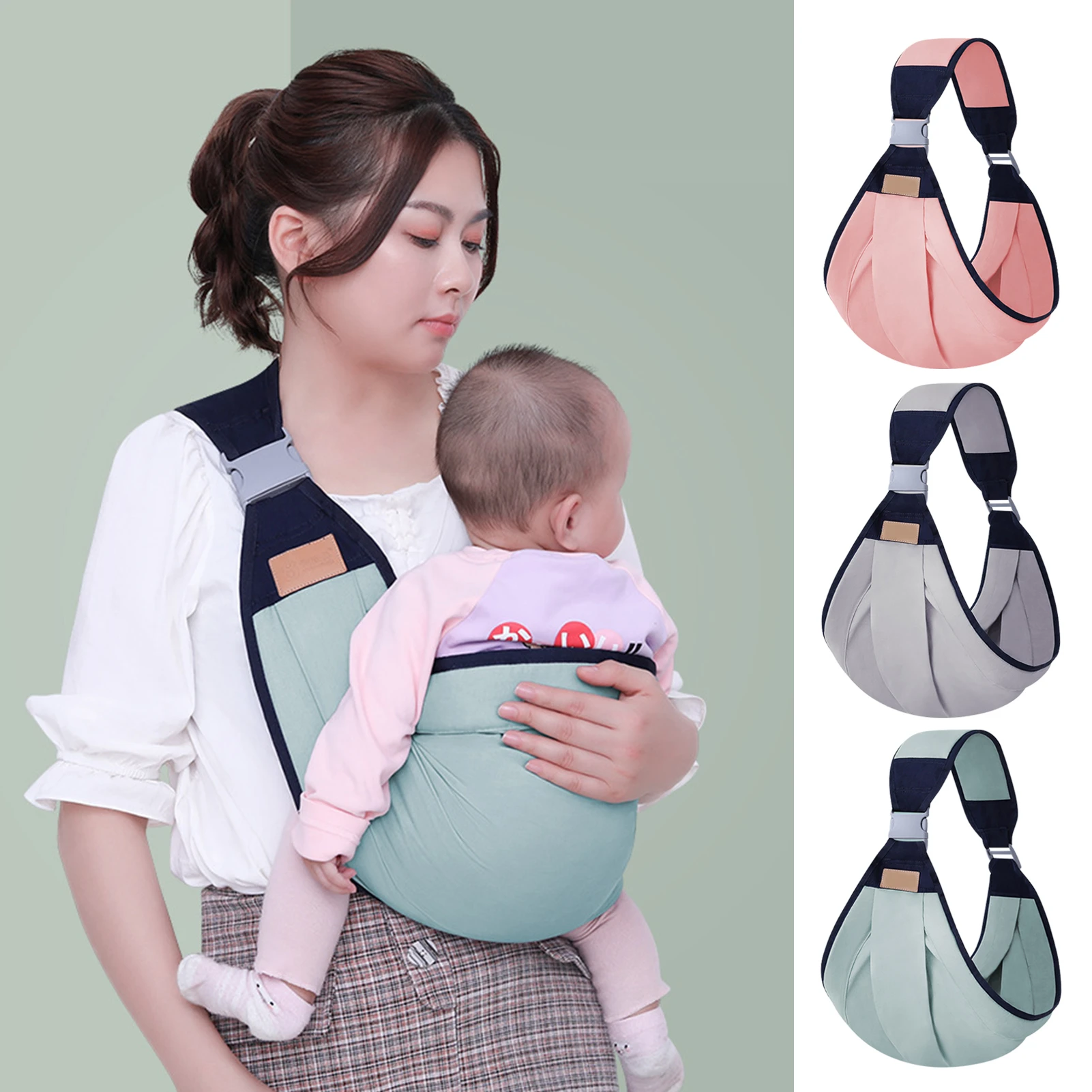 Newborn Sling Carrier Breathing Cloth Baby Wrap With Adjustable ...