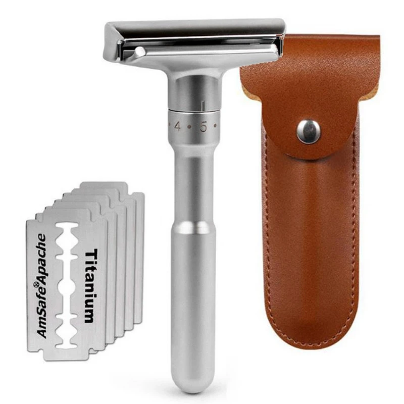 New Adjustable Safety Razor Mens Folding Shaving Double Edge Classic ...