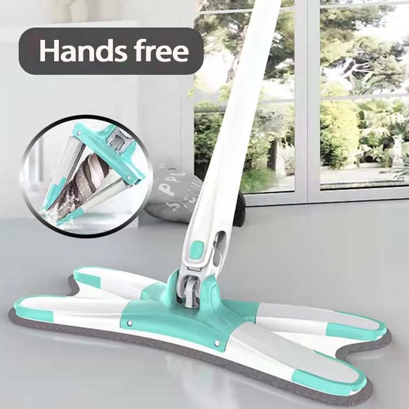 X-type-Mop-Floor-Hand-free-Spin-Mop-Squeeze-Mop-360-Rotatable-Flat-Mop ...