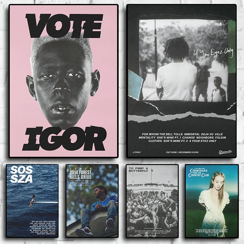 Album-de-musique-Star-Tib-The-Creator-J-Cole-Art-Hip-Hop-toile-peinture ...