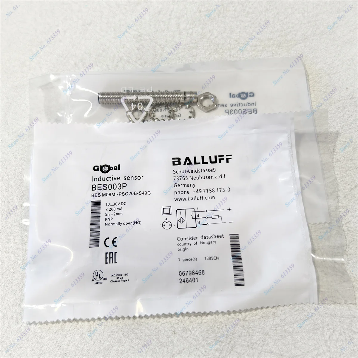 BES-M08MI-PSC20B-S49G-BES-M08MI-PSC15B-S49G-M8-Proximity-Switch-Sensor ...