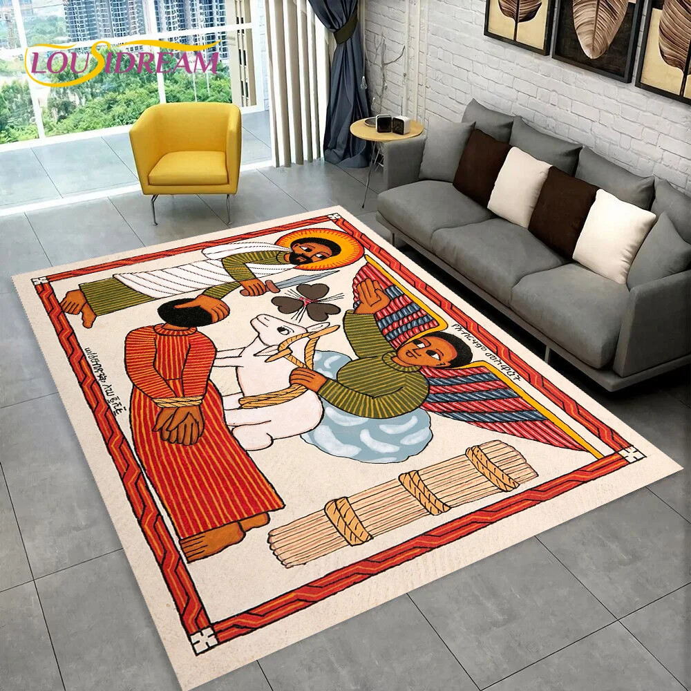 3D-Africa-Ethiopian-Painting-Art-Custom-Cartoon-Area-Rug-Large-Carpet ...