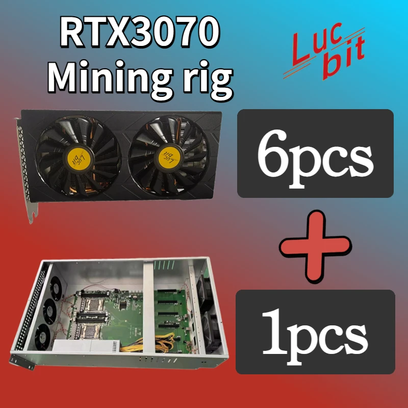 Lucbit New Rtx 3070 8gb 6-card Gpu Aleo Mining Rig Machine Graphics ...