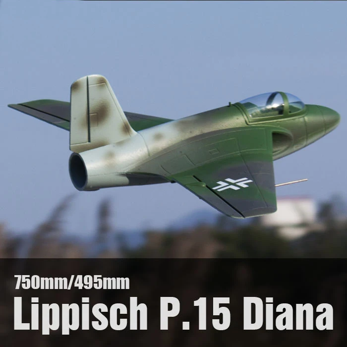 FlightLine 공식 스토어 Freewing Lippisch P.15, EDF 제트 PNP FJ11011P, 64mm ...