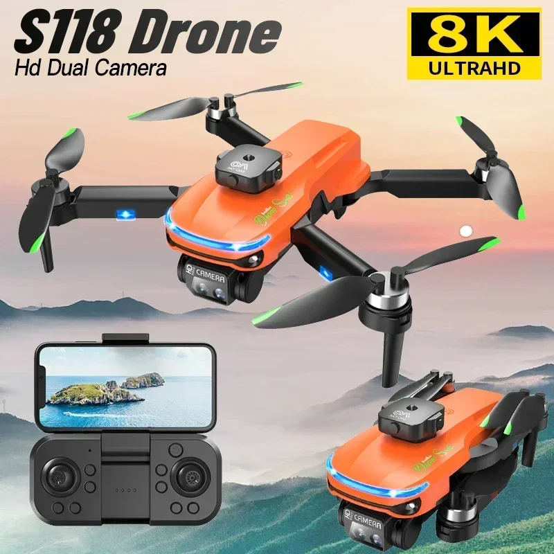 S118-RC-Drone-8K-Professinal-4K-Three-Camera-Wide-Angle-Optical-Flow ...