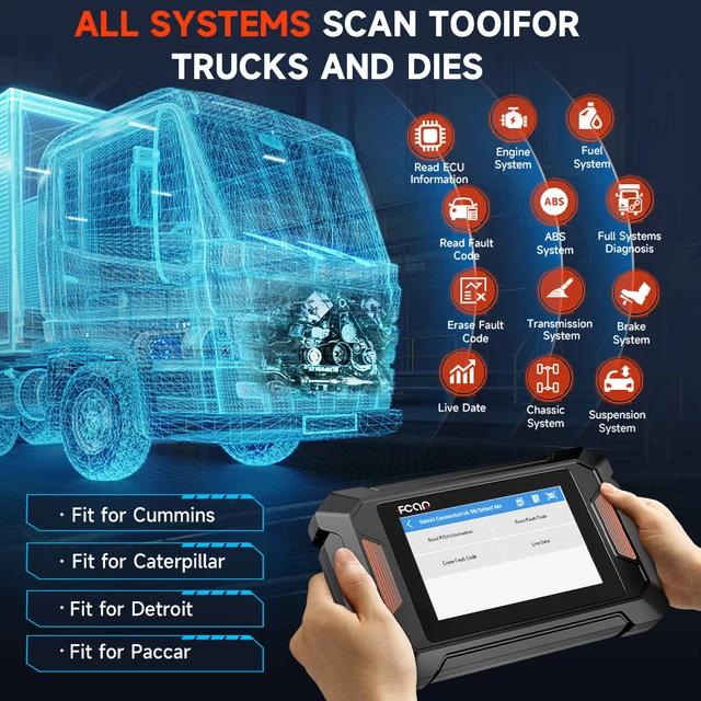 Bluetooth OBD2 Scanner Bluetooth Diesel Truck Scanner - For Volvo ...